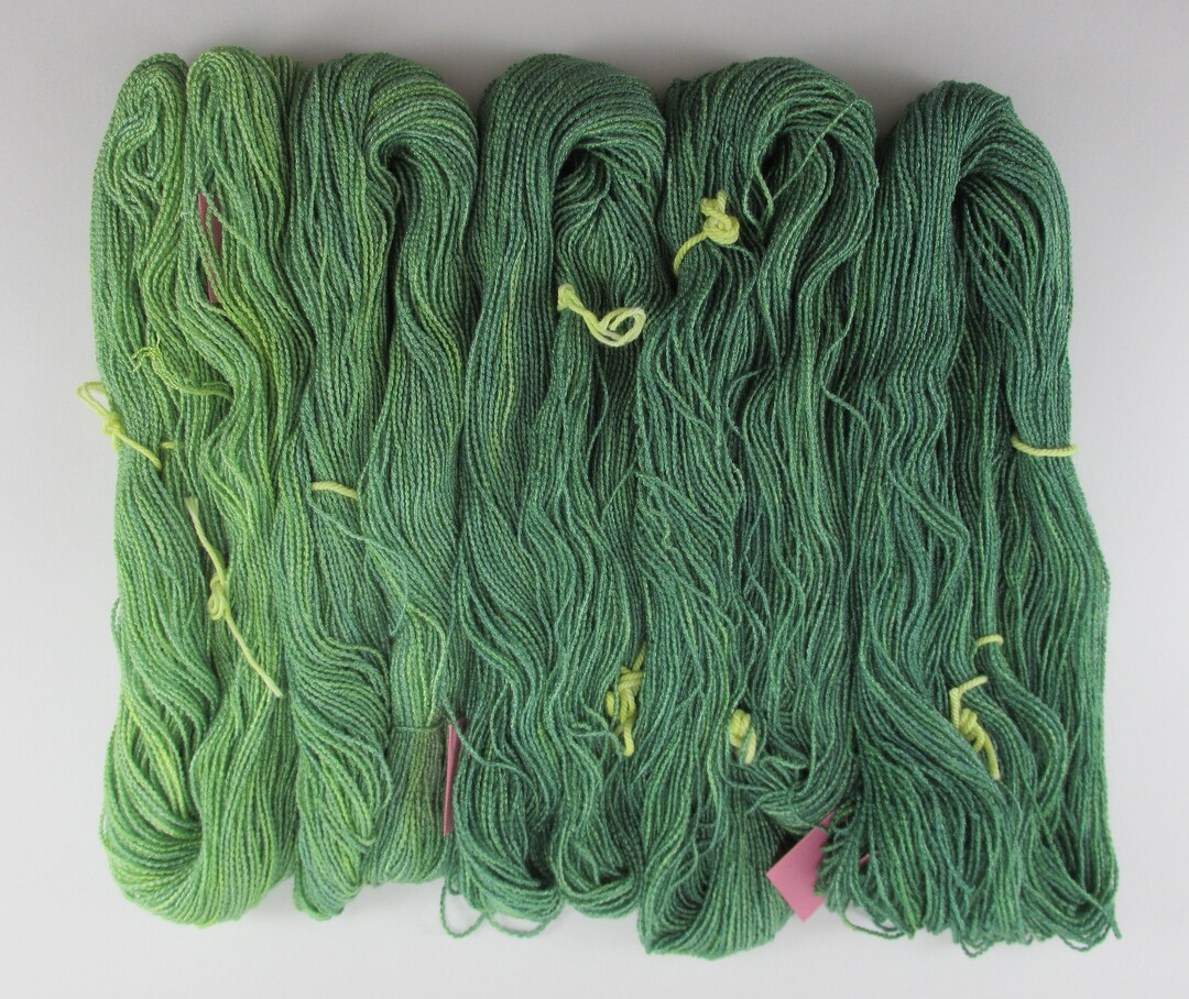 Spring Green (yellow Highlights) Gradient in 100% Rayon Boucle Yarn - Etsy
