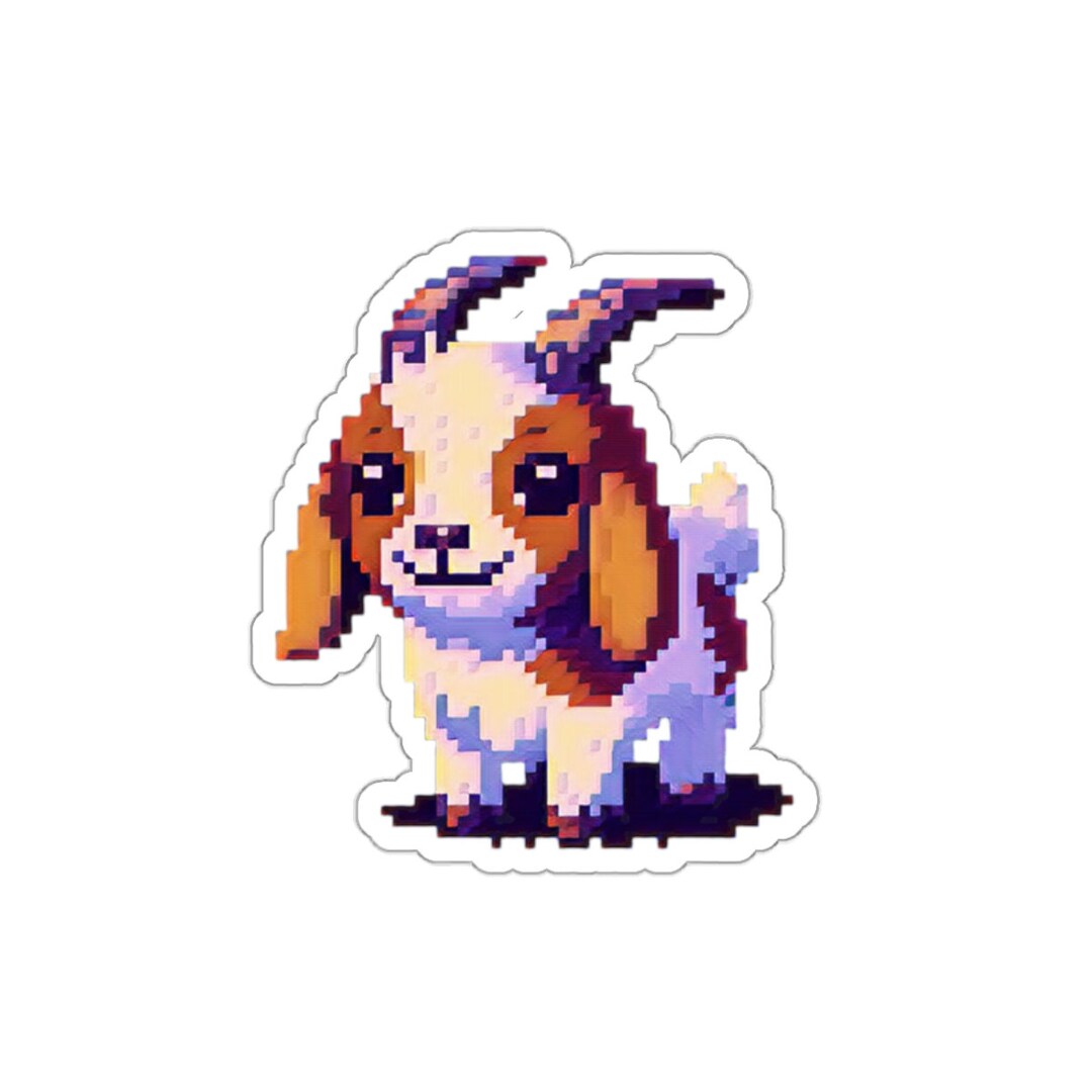 Pixel Art Goat Die-cut Stickerscustom Stickers, Waterproof Stickers ...