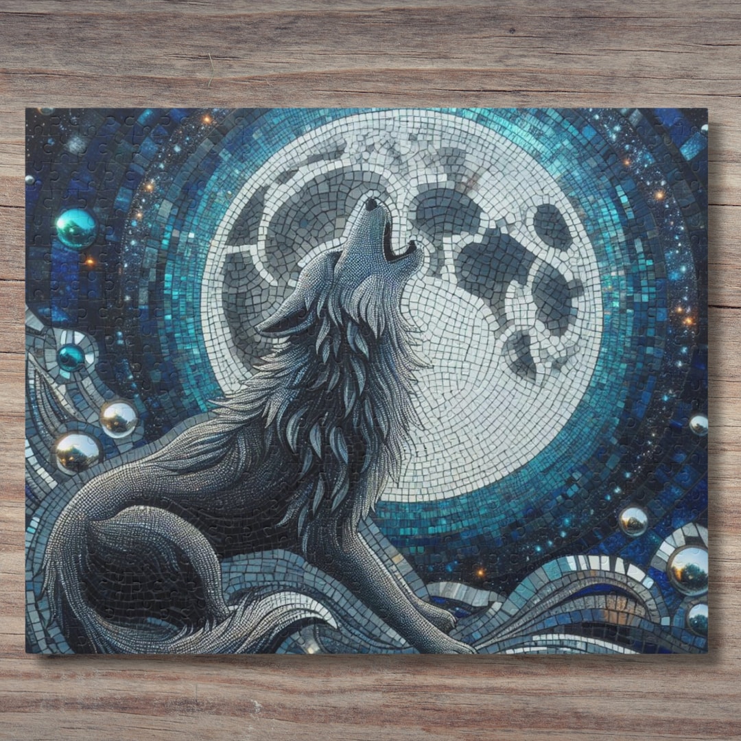 Mosaic Wolf Puzzle-jigsaw Puzzle, Custom Puzzles, 500 Piece Puzzle ...