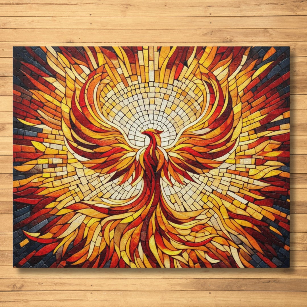 Mosaic Phoenix Puzzle-jigsaw Puzzle, Custom Puzzles, 500 Piece Puzzle ...