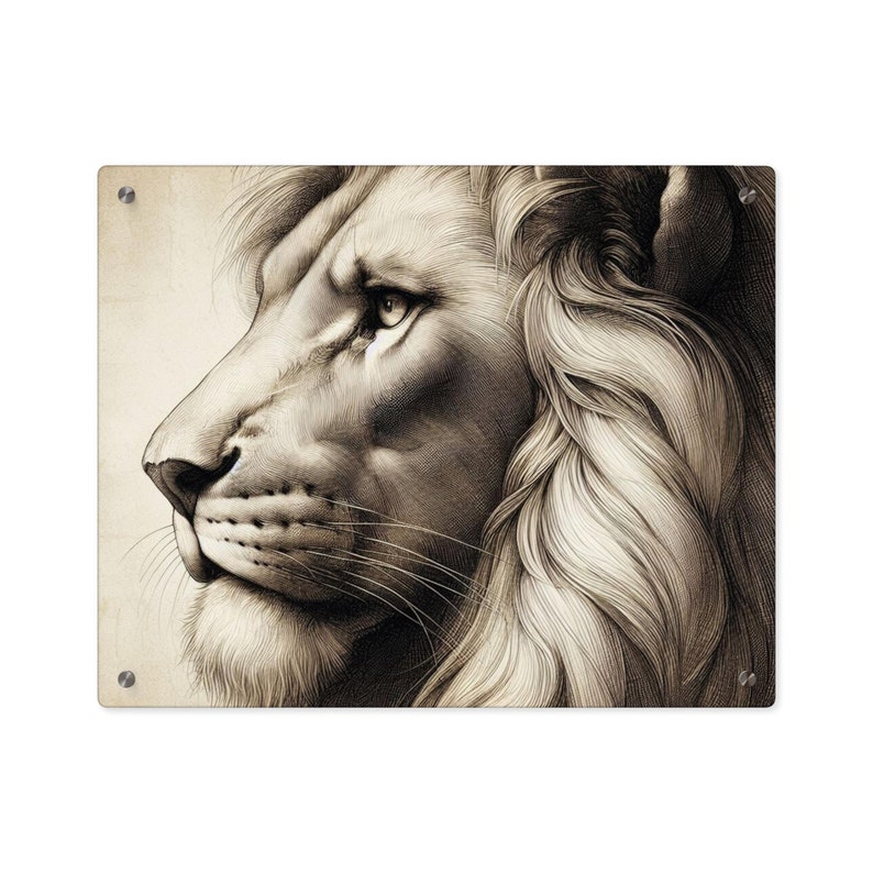 Lion Side Profileacrylic Wall Art Panels - Etsy