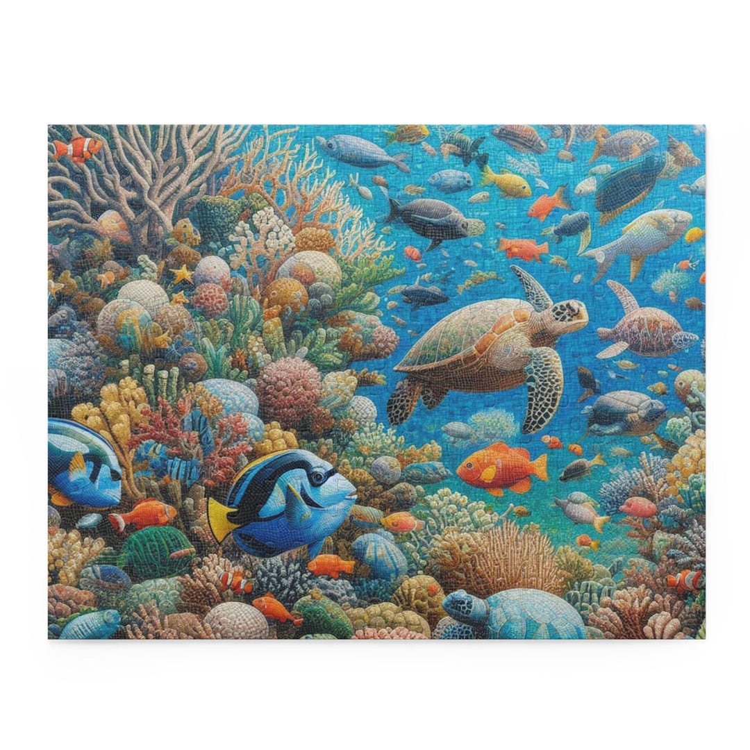 Mosaic Coral Reef Puzzle-jigsaw Puzzle, Custom Puzzles, 500 Piece ...