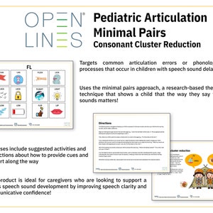 Speech Therapy Exercises: Consonant Cluster Reduction (minimal Pairs ...