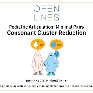 Speech Therapy Exercises: Consonant Cluster Reduction (minimal Pairs ...