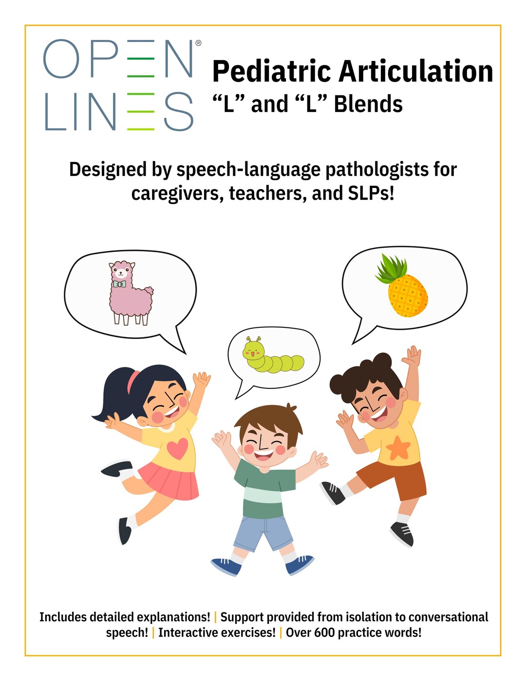 Pediatric Articulation - "l" and "l" Blends - Etsy