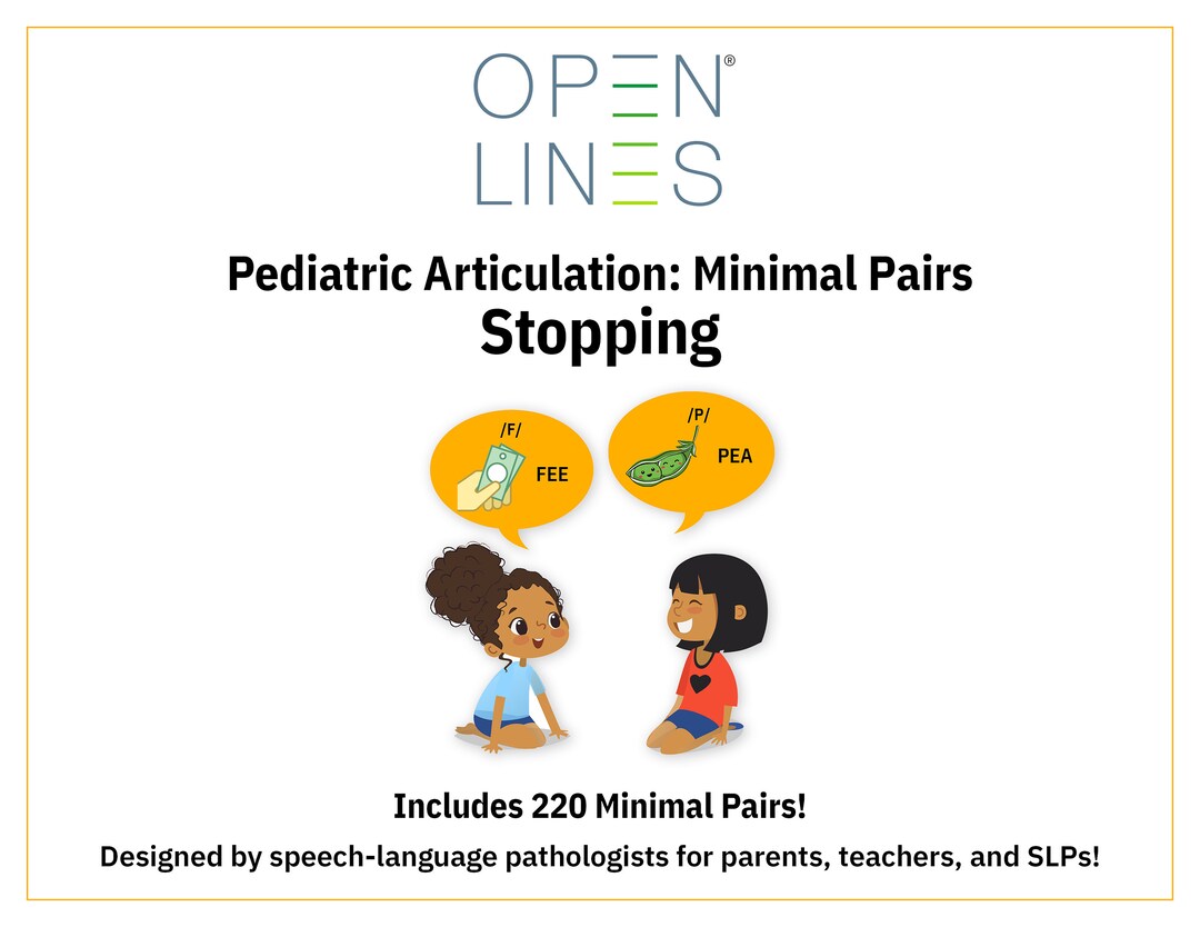 Speech Therapy Exercises: Stopping (minimal Pairs) - Pediatric ...