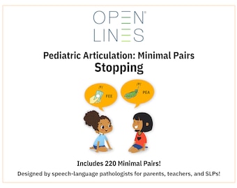 Speech Therapy Exercises: Final Consonant Devoicing (minimal Pairs ...