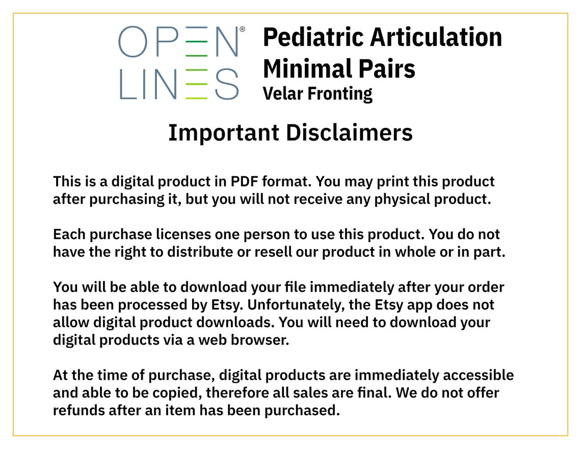 Speech Therapy Exercises: Velar Fronting (minimal Pairs) - Pediatric ...