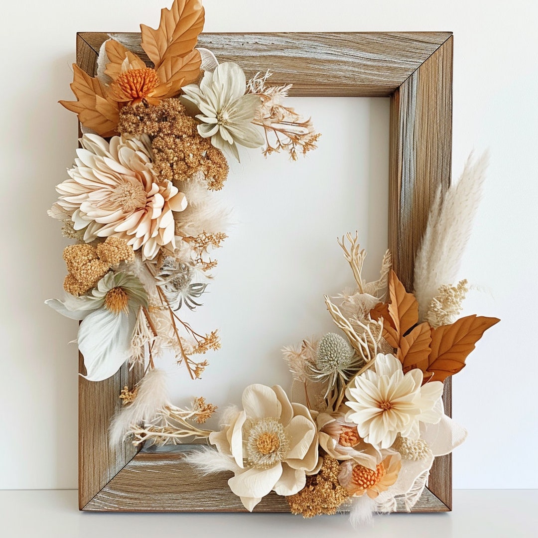 Artisan Dried Flower Frames Creating a Visual Waterfall - Etsy