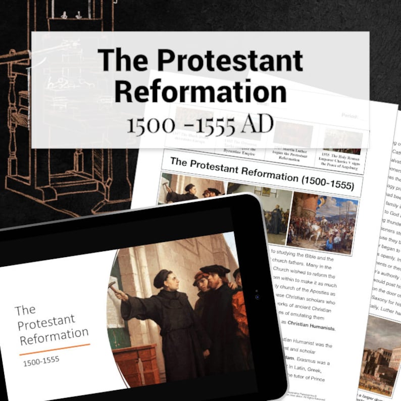 The Protestant Reformation (worksheet, Slideshow, Review, and Quiz) - Etsy