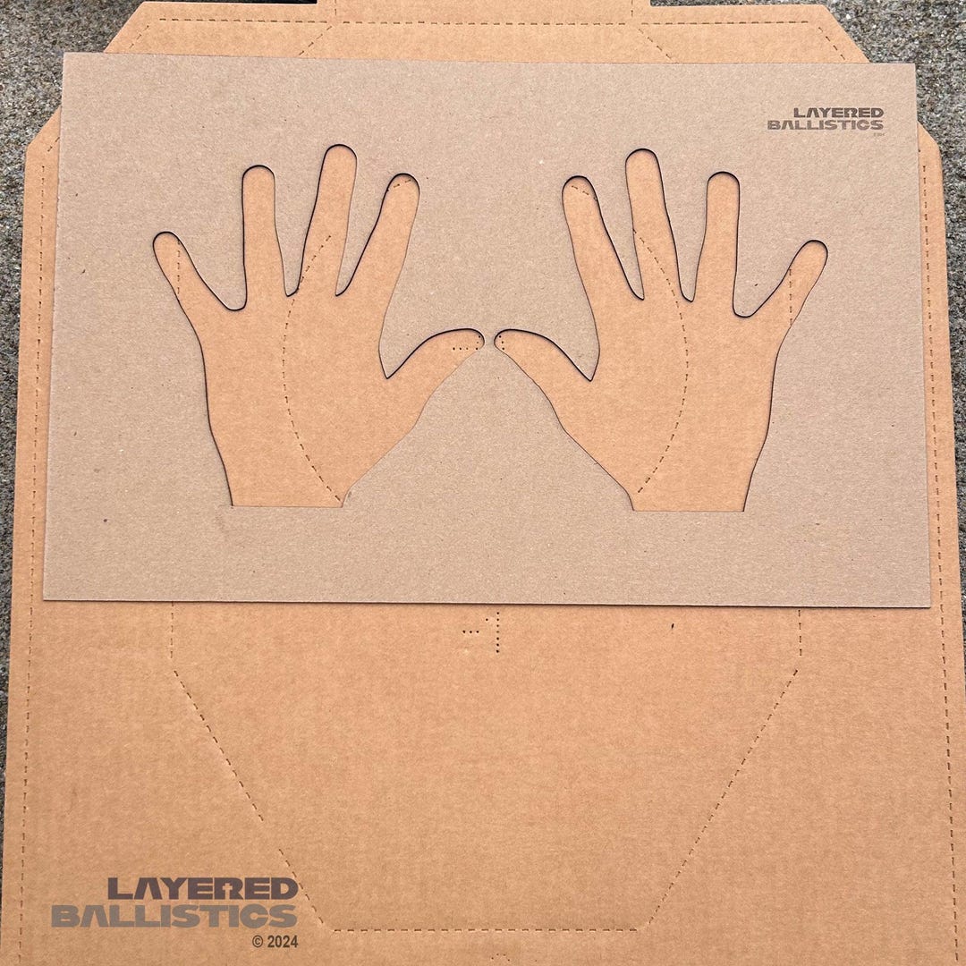 Hands "non-threat" Stencil (kraft Board) - Etsy