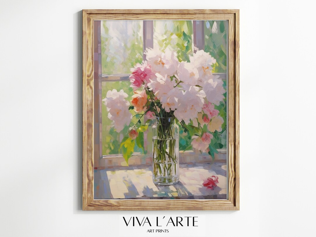 Spring Flowers in the Vase | Floral Pastel Art Print | Spring Mood ...