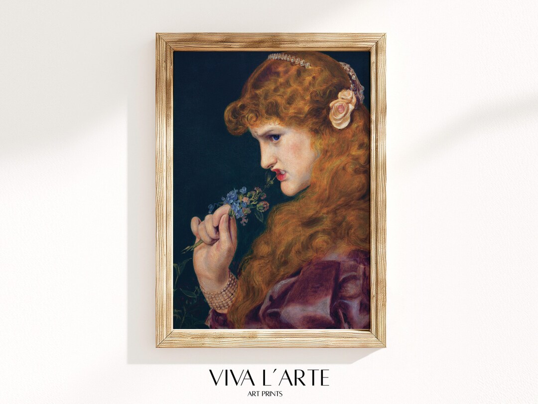 Female Rage Art Printable Vintage Wall Art Red-haired Beauty - Etsy