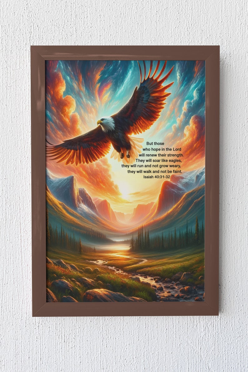 Isaiah 40:31 Printable Art, Soar Like Eagle, Bible Verse Art, Christ ...