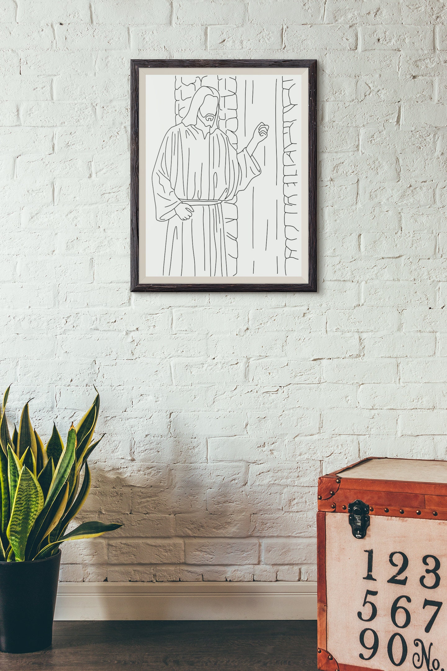 Jesus Knocks on the Door Printable Wall Art, Scripture Wall Art, Jesus ...