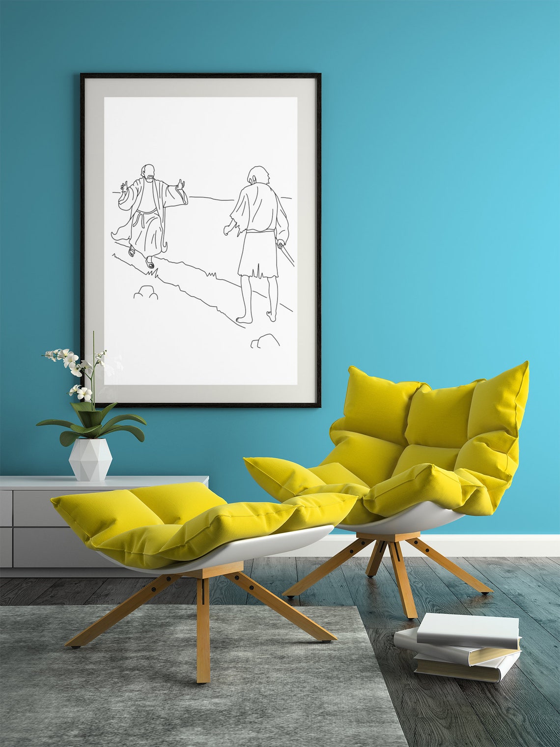 The Prodigal Son Parable Printable Wall Art, Bible Sketch, the ...