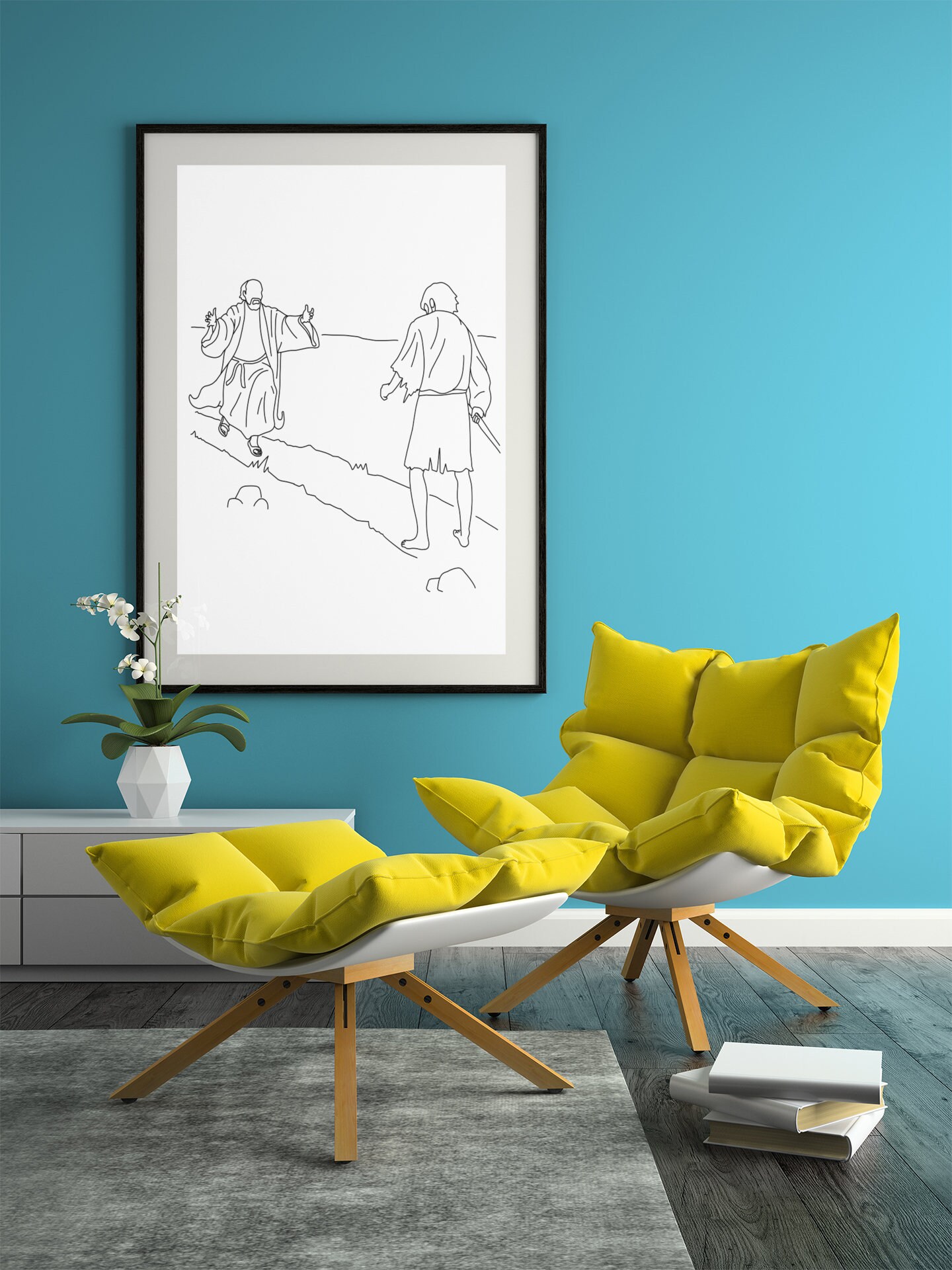 The Prodigal Son Parable Printable Wall Art, Bible Sketch, the ...