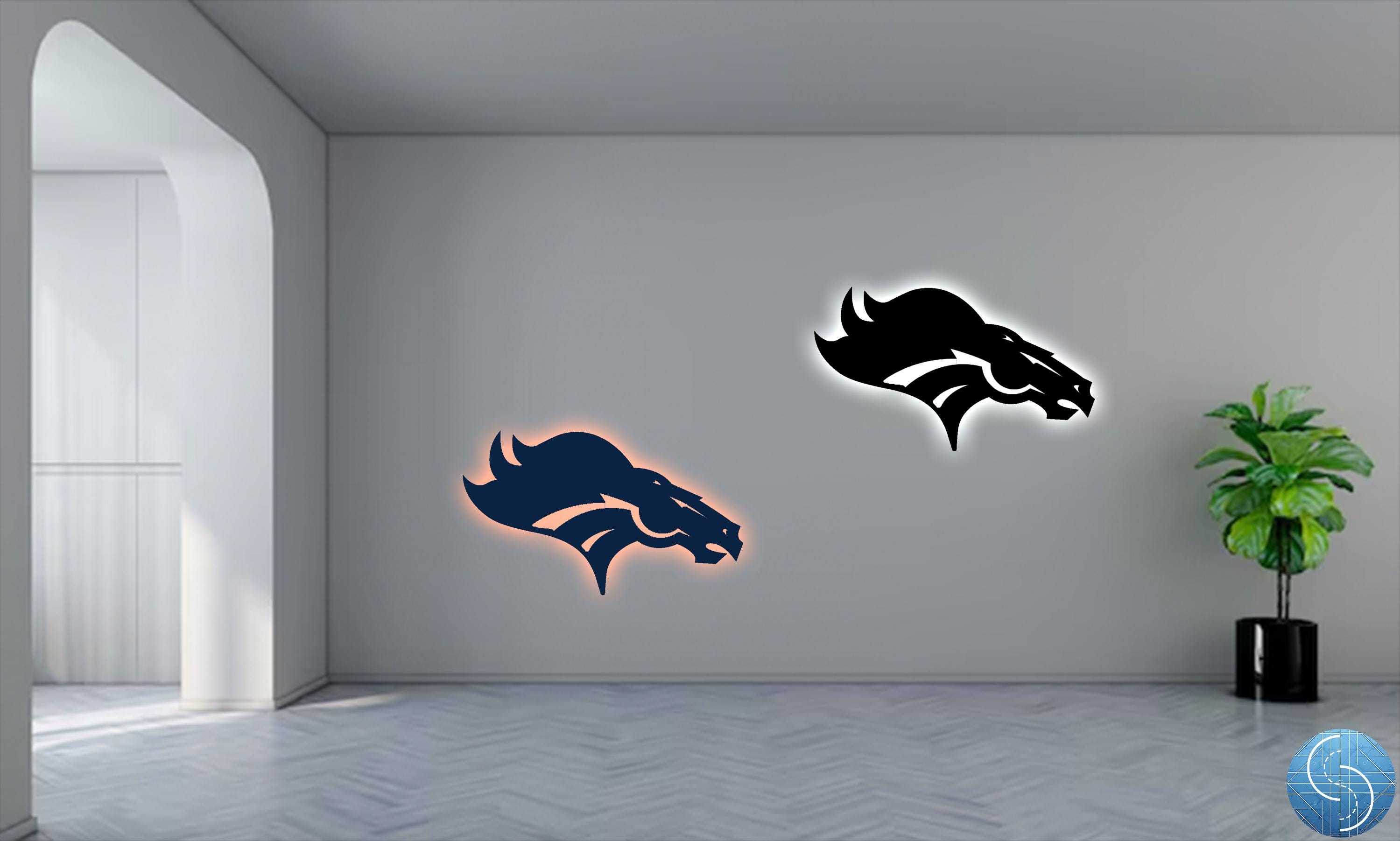 3ft Denver Broncos Logo. Printable Trace-and-cut Template for DIY ...