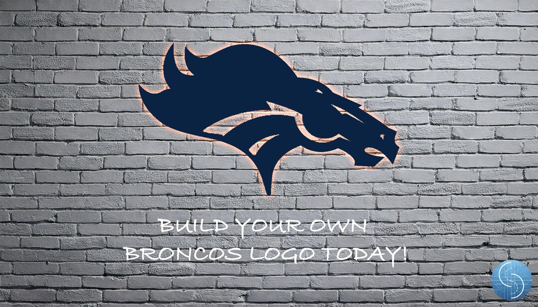 3ft Denver Broncos Logo. Printable Trace-and-cut Template for DIY ...