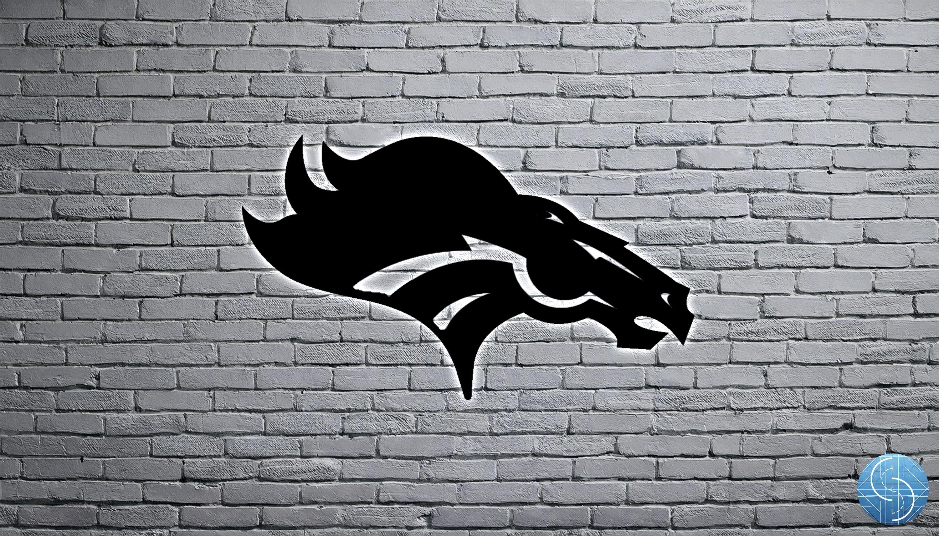 3ft Denver Broncos Logo. Printable Trace-and-cut Template for DIY ...