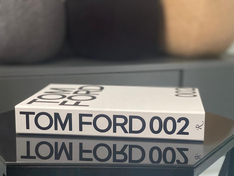 Decorative Tom Ford 002 White Openable Luxury Book Box, Book Box, Coffee Table Decor, Shelf ...