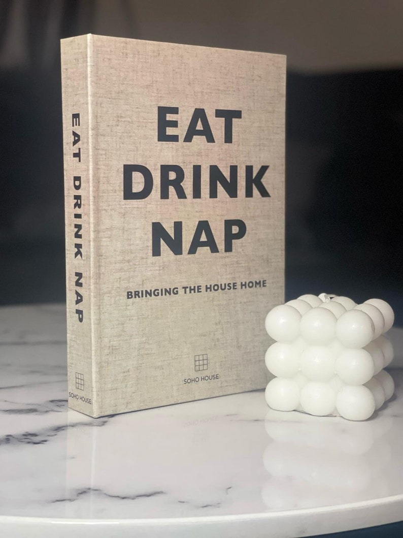 Decorative Eat Drink Nap Neutral Luxury Book Box, Book Box, Coffee ...