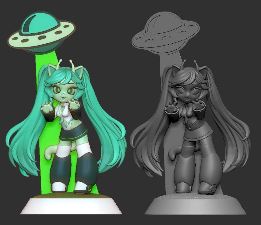 Glorpi Miku 3D Printed Garage Kit Figure - Etsy UK