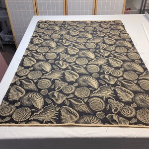 Seashell Tapestry Fabric Woven Upholstery Fabric by the Yard Shell Art ...