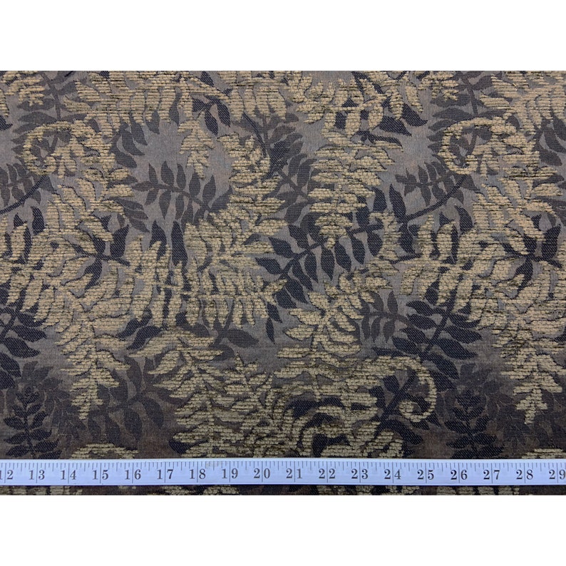 Fern Tapestry Fabric Floral Upholstery Fabric by the Yard Rich Brown ...