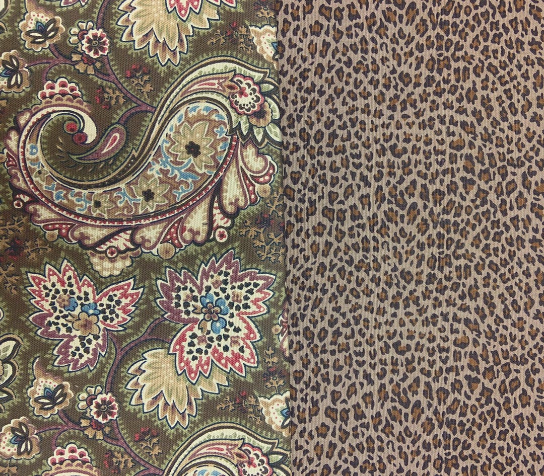 Animal Print Upholstery Fabric by the Yard Leopard Drapery Fabric 100% ...