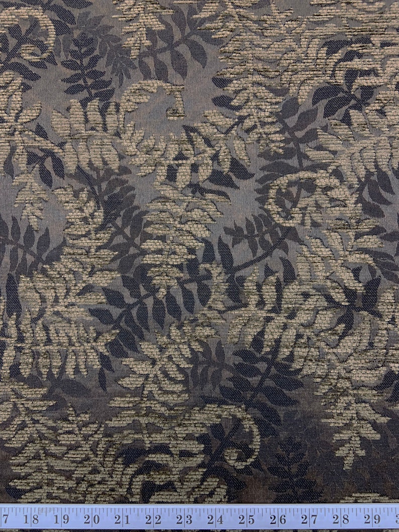 Fern Tapestry Fabric Floral Upholstery Fabric by the Yard Rich Brown ...