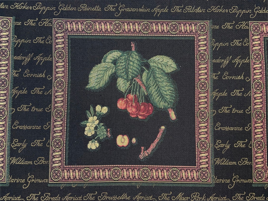 Vintage Tapestry Fabric by the Yard Thick Heavy Belgian Woven Jacquard ...