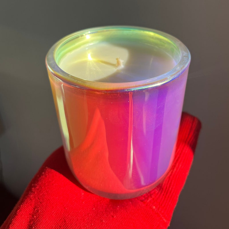 Iridescent Candle Jar - Etsy