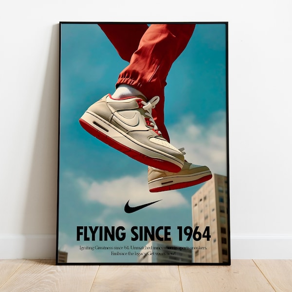 Nike Air Retro Poster - Etsy