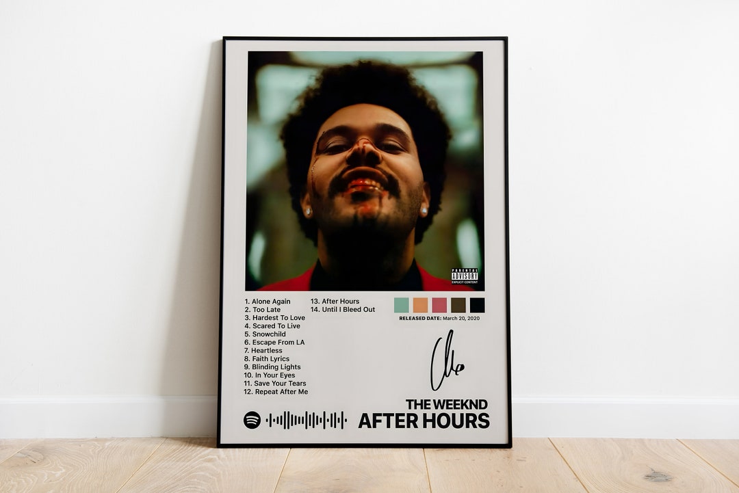 The Weeknd After Hours Poster, After Hours Album Poster, the Weeknd ...