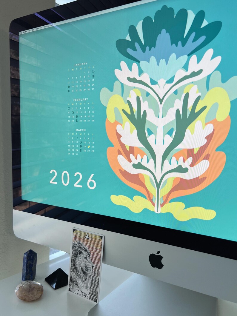 Desktop Calendar Wallpaper 2026 | Full Year (12 Months) in 4 Images | 3 ...