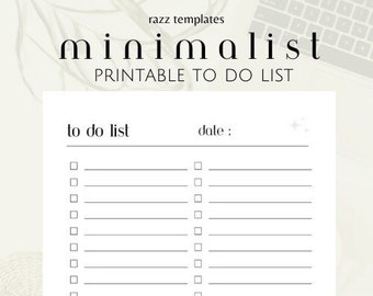 To Do List Printable Simple Tasks List Template Productivity Planner ...