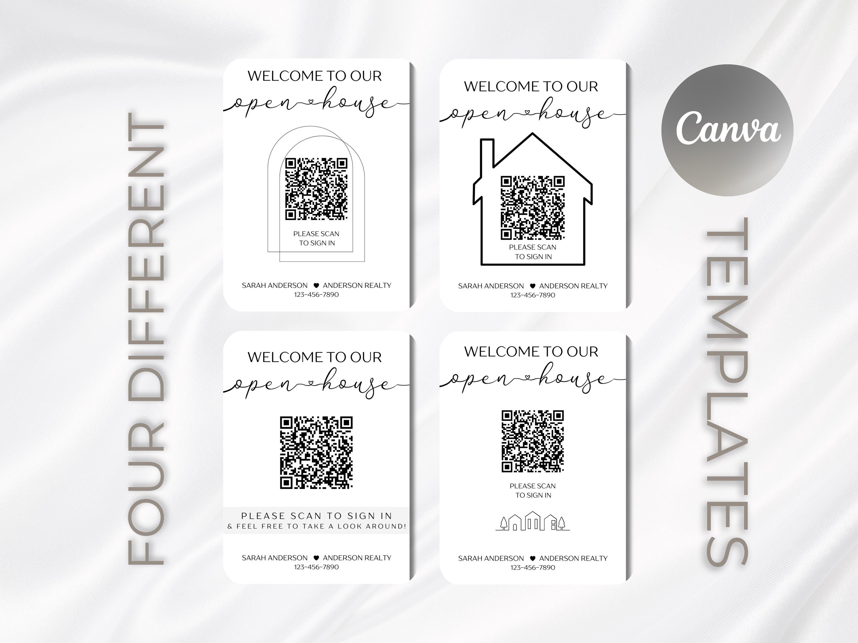 Open House QR Code Sign in Sheets | Open House Form | Real Estate QR ...