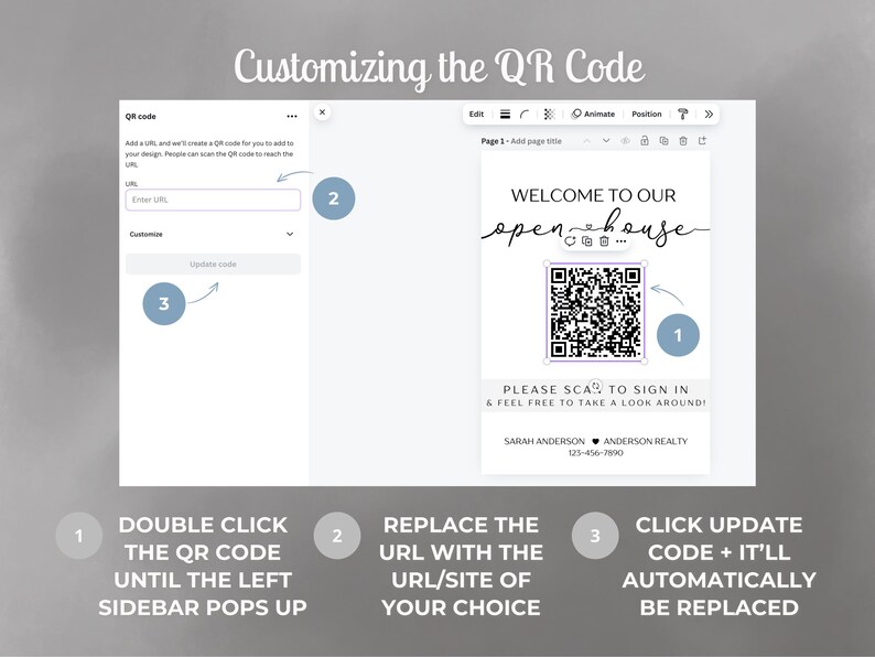 Open House QR Code Sign-in Sheet Template (digital Download) - Etsy