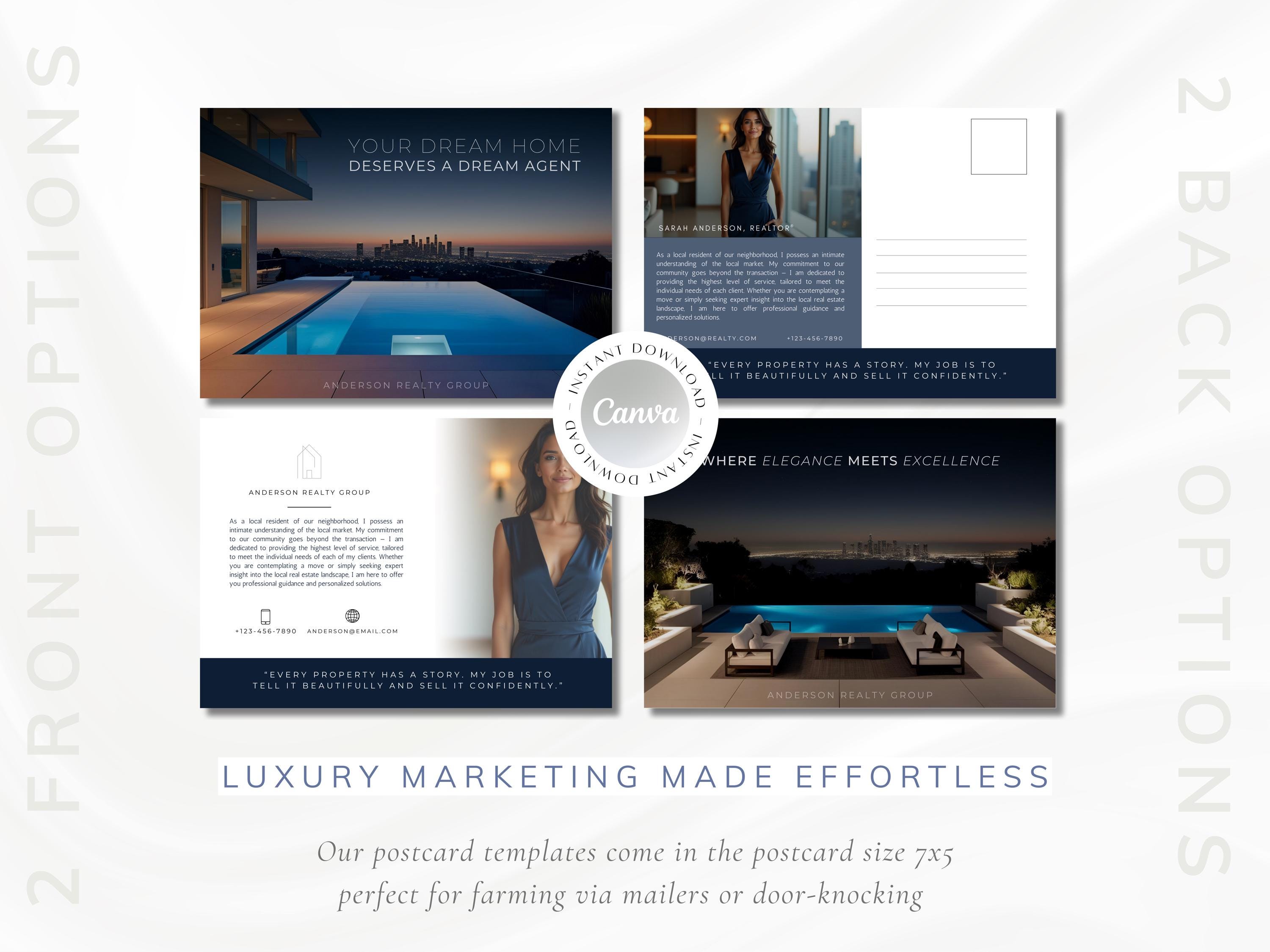 Luxury Real Estate Postcard | Luxury Realtor Marketing | Luxury Real ...