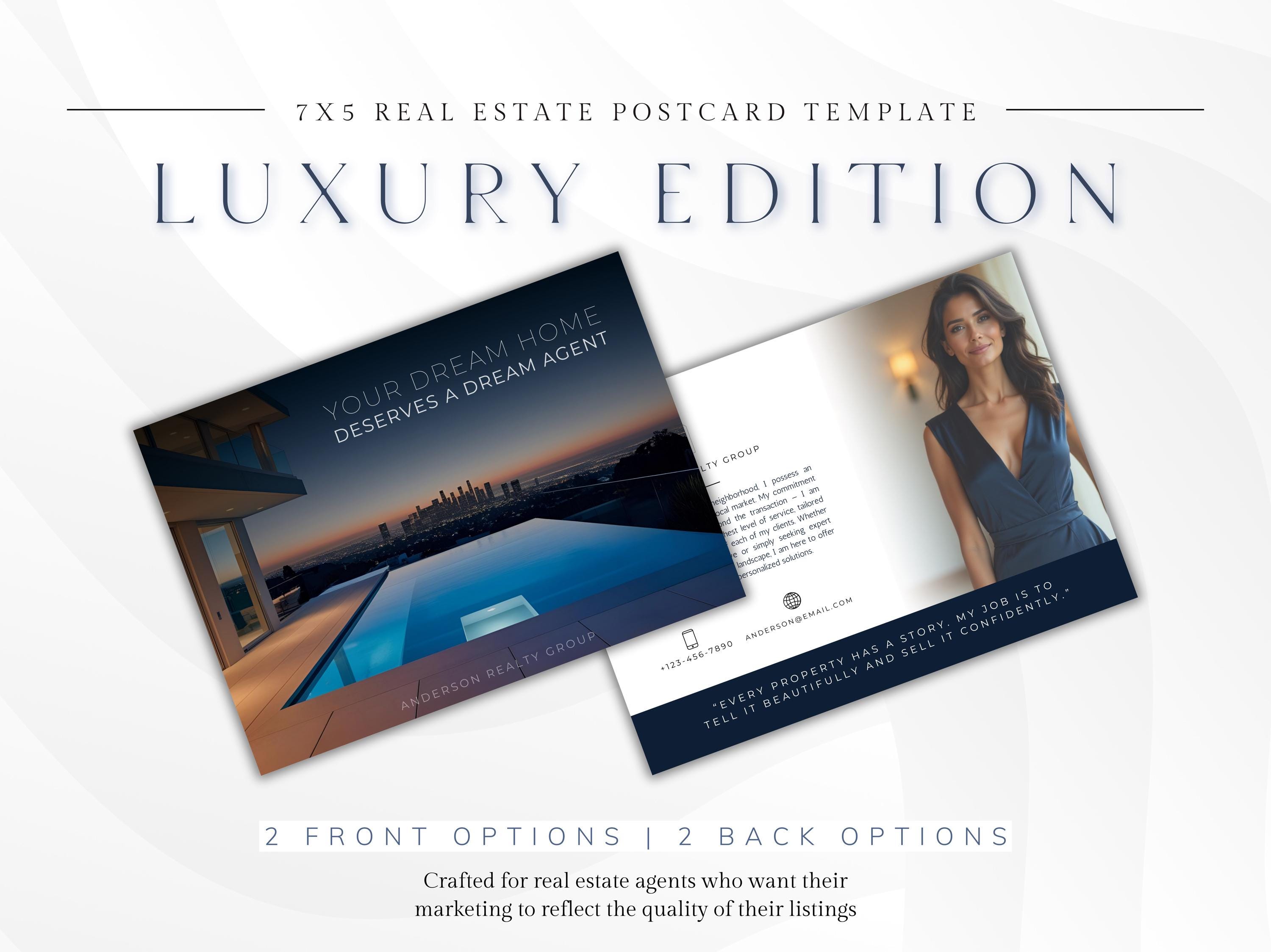 Luxury Real Estate Postcard: Realtor Marketing Template (digital ...