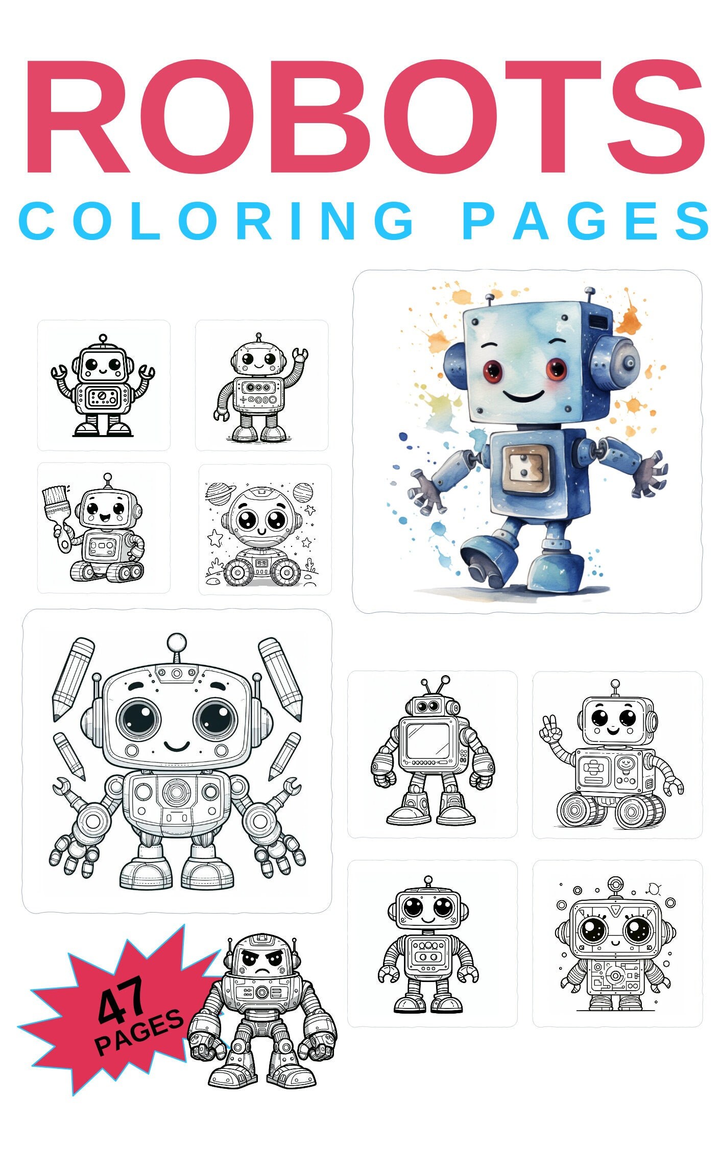 Robots Pages for Kids-robot Coloring Pages for Kids-robots Coloring ...