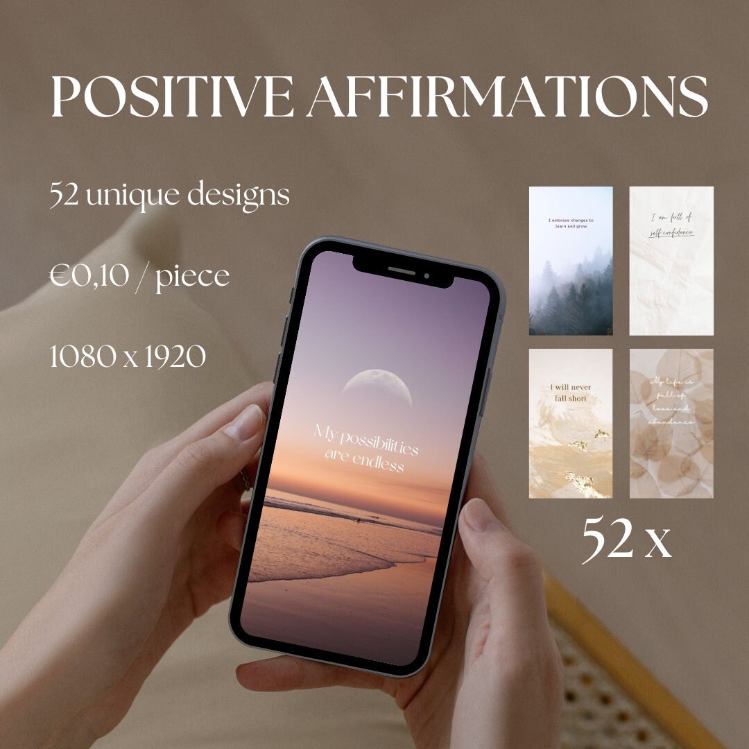 Positive Affirmations [EN] | 52 X | Digital | Unique | 1080x1920 Px ...