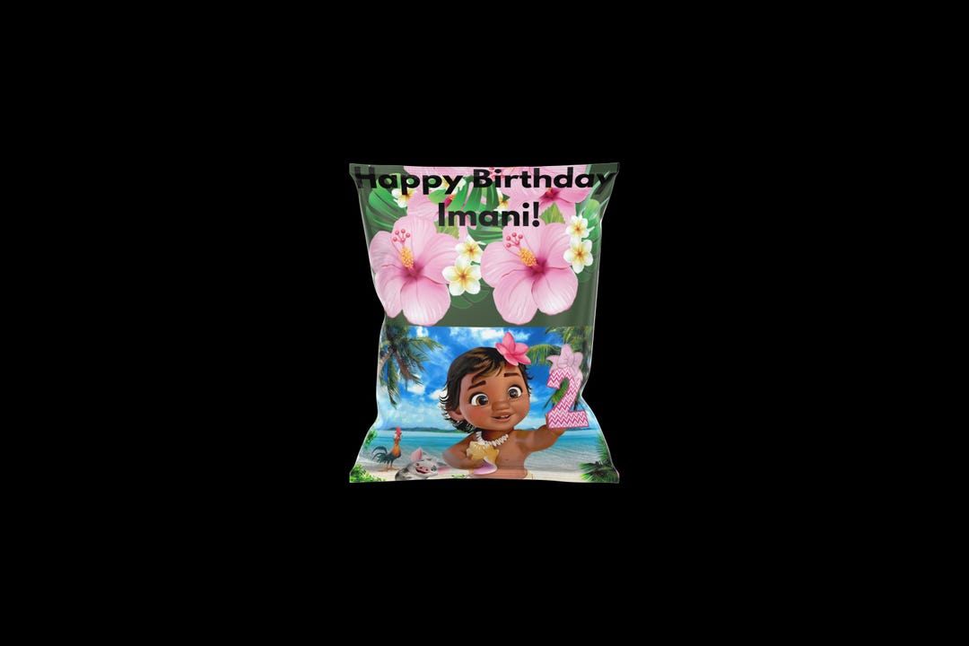Baby Moana Customize Chip Bag (filled) Qty 24 - Etsy
