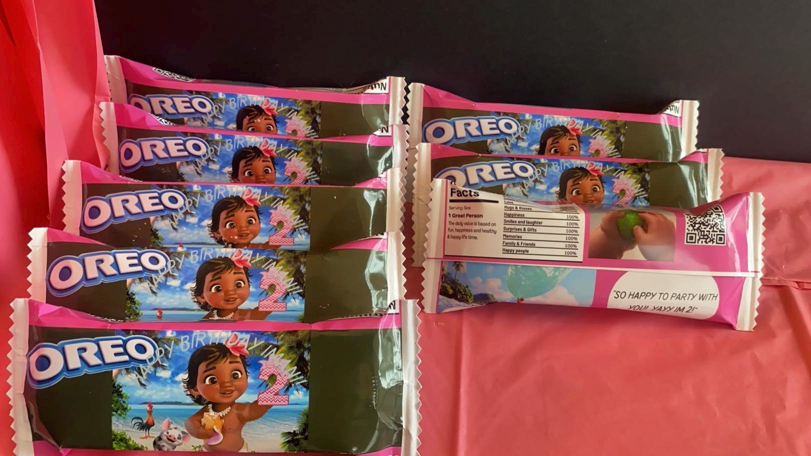 Custom Baby Moana Oreo(filled) Qty 12 - Etsy