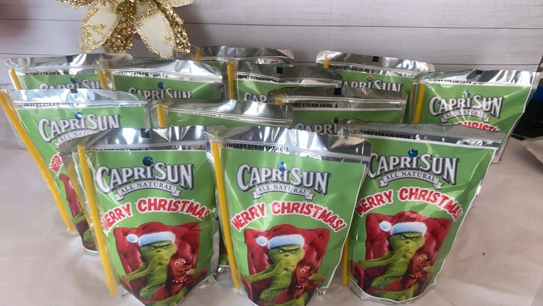 Grinch Capri Sun Pouch (qty 12) - Etsy