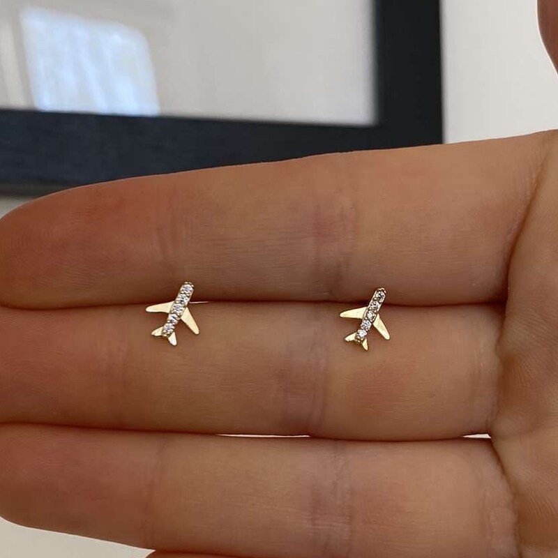 Plane Earrings - Etsy