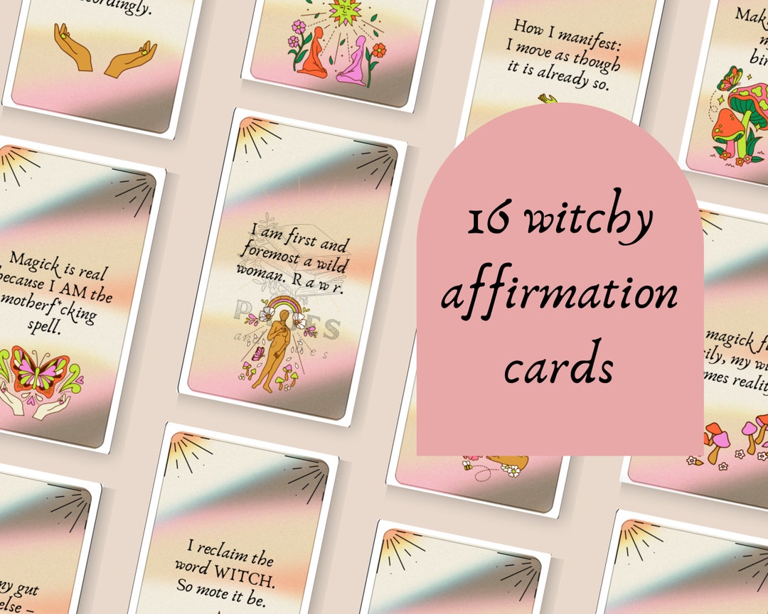 Witchy Affirmation Cards | Sweary Affirmation Cards | Printable Oracle ...