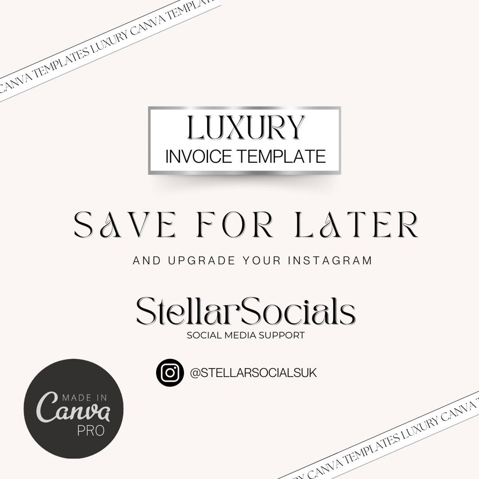 Silver Invoice Template | Editable Freelance Social Media Manager ...