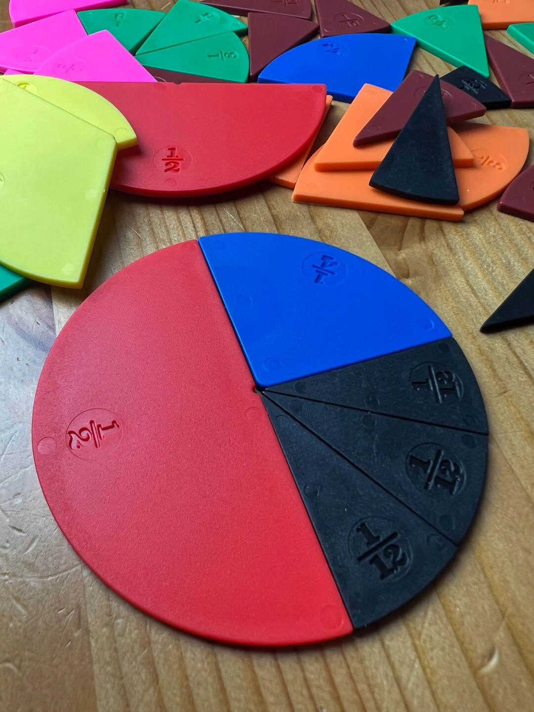 Fractions Circles Stencils Educational Toys Mathematics Lessons Math ...